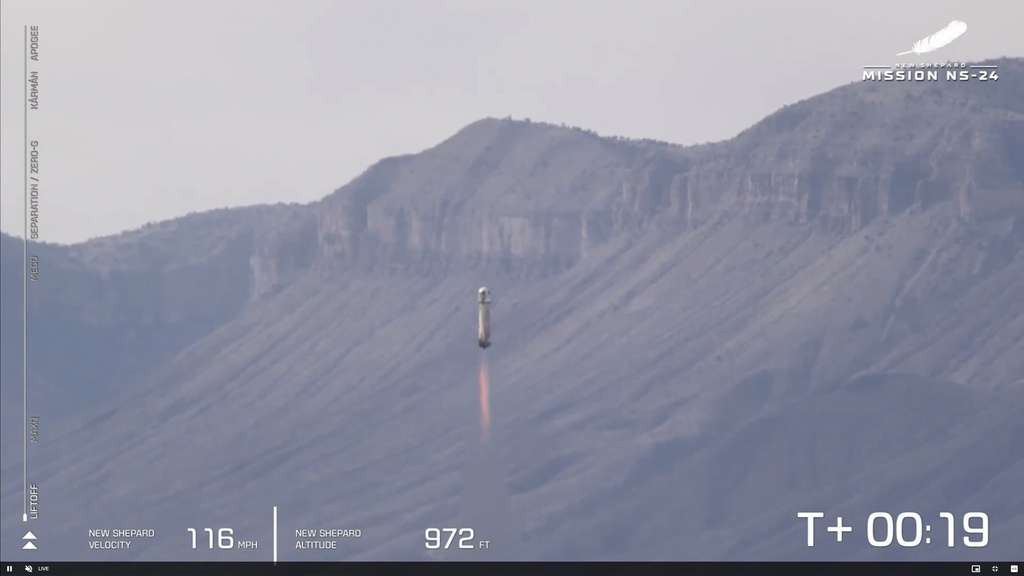 Jeff Bezos’ rocket company launches experiments in first flight since ...